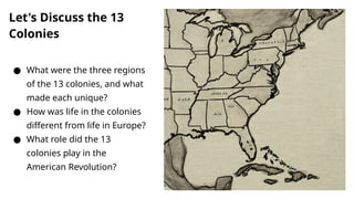 TheOriginalThirteenColonies8thGradeLessonSlideShowPresentationEDITABLE ...