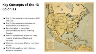 TheOriginalThirteenColonies8thGradeLessonSlideShowPresentationEDITABLE ...