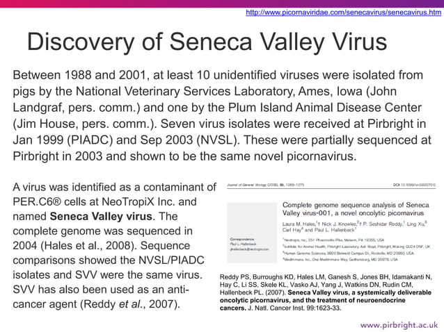 OS16 - 3.1.a The Origin, Evolution and Diagnosis of Seneca Valley Virus ...