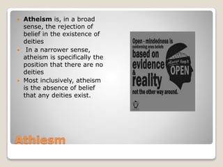 The origin of atheism from islam | PPTX