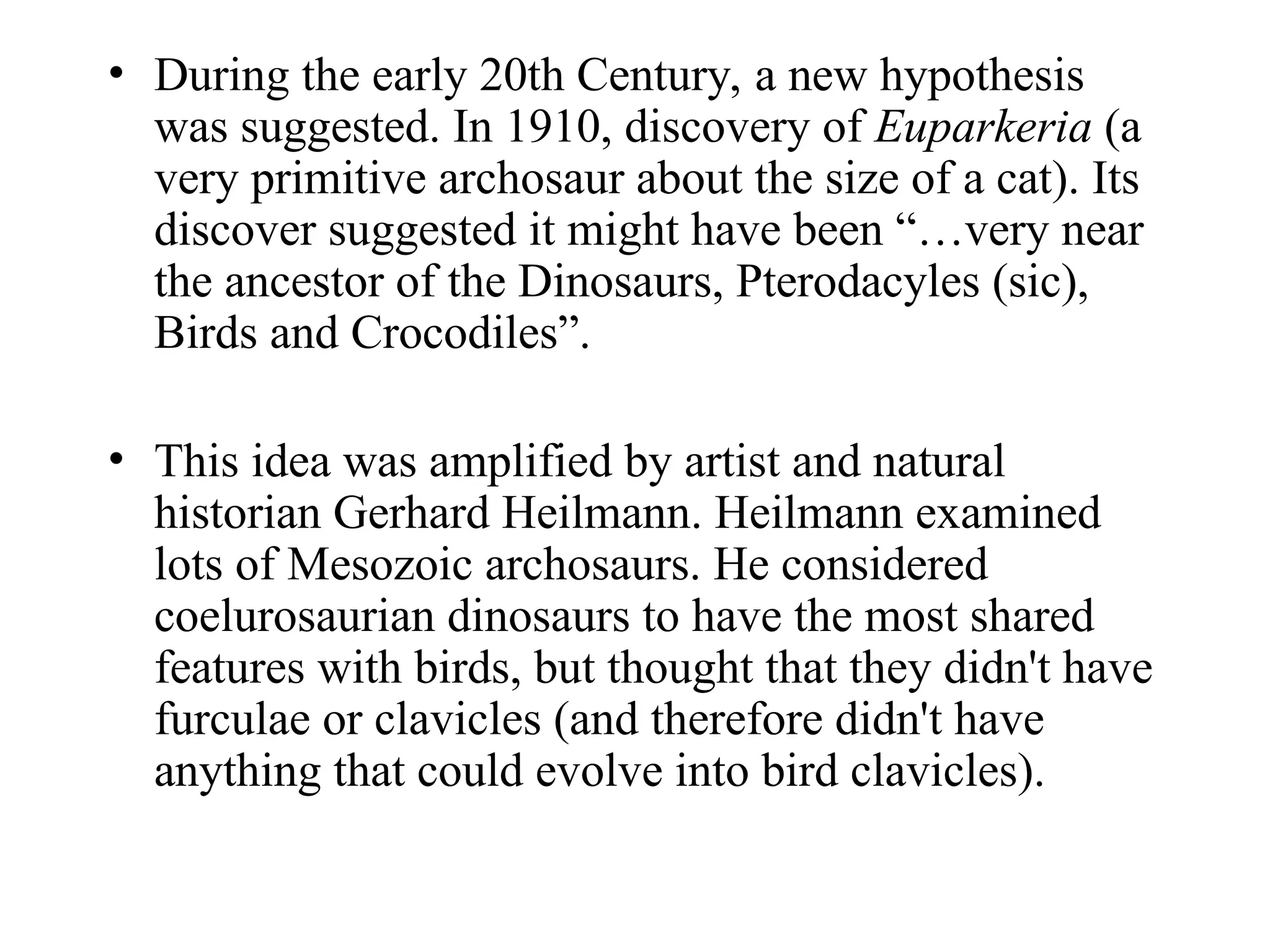 The Origin of Birds. Origin, classification and anatomy | PPT