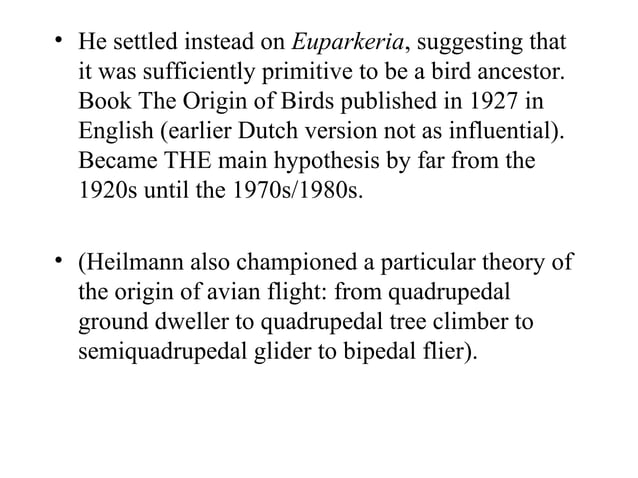 The Origin of Birds. Origin, classification and anatomy | PPT