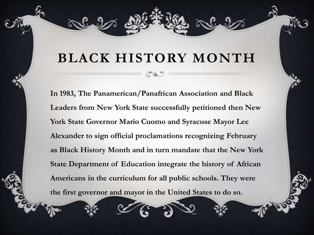 The origin of the observance of Black History Month in the U.S. | PPT