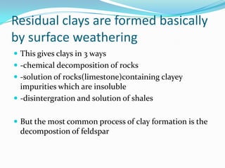 The origin of clay | PPTX