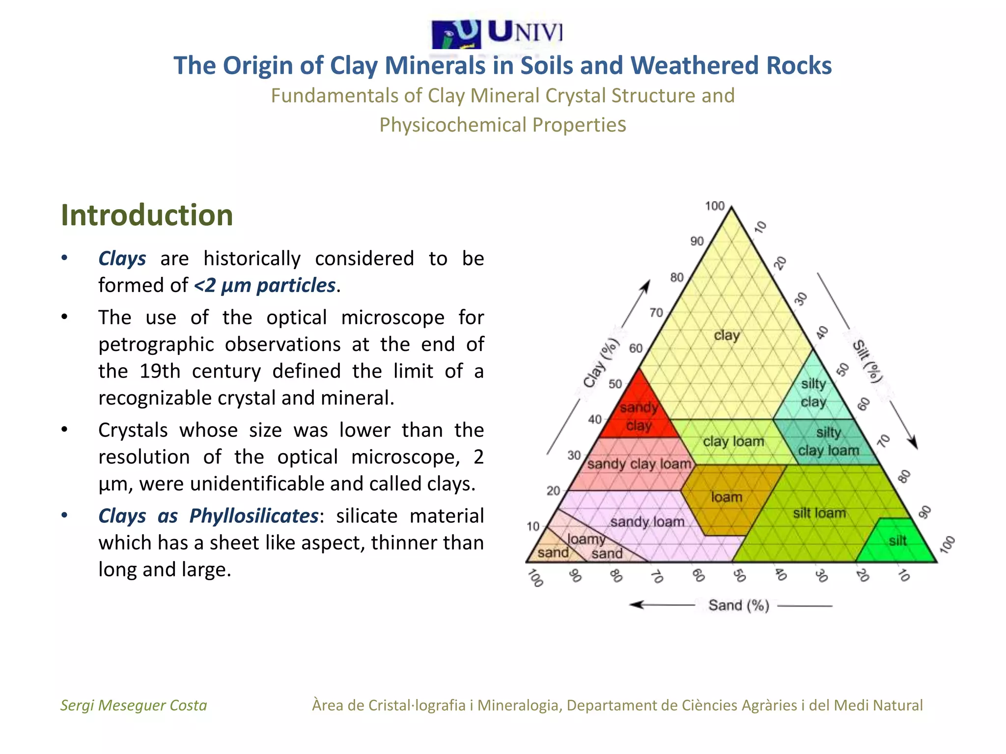 The origin of clay minerals 1 1 | PPTX
