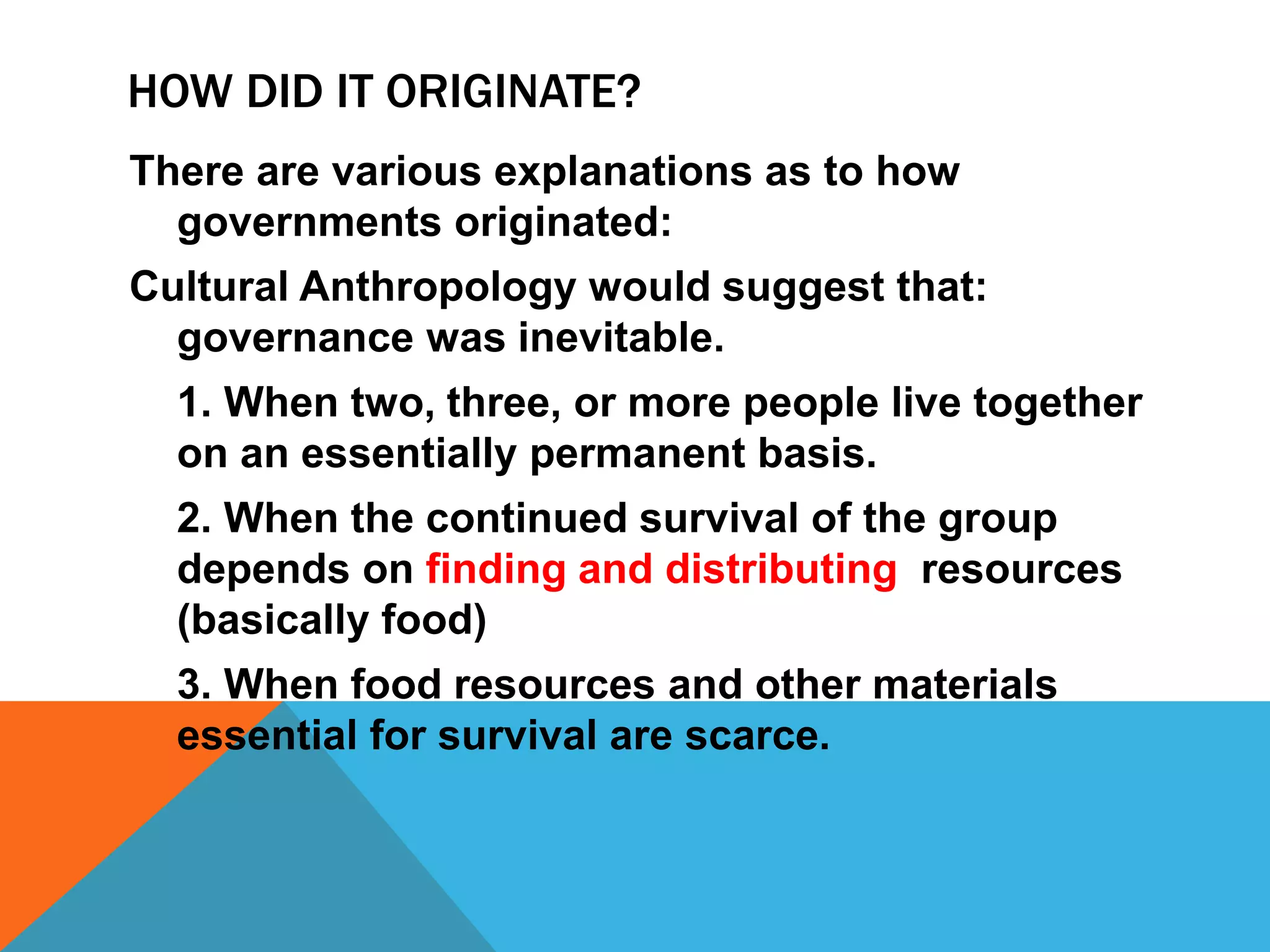 The origin of government | PPTX