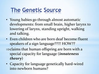 The origin of language | PPTX