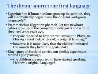 The origin of language | PPTX