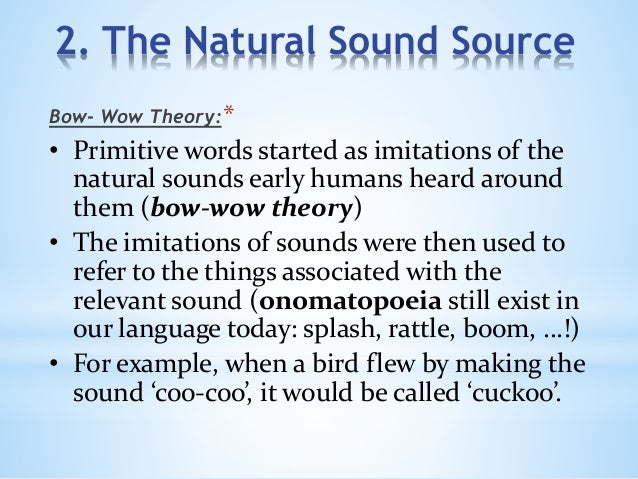 The origin of language