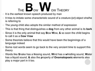 The origin of language | PPTX