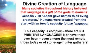 The origin of language | PPTX