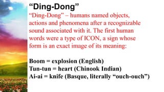 The origin of language | PPTX