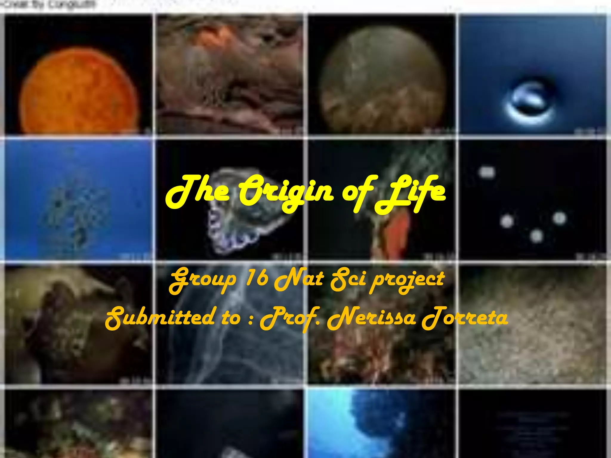 The origin of life | PPTX