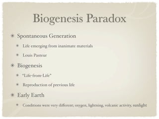 The Origin Of Life | PPT