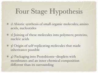 The Origin Of Life | PPT