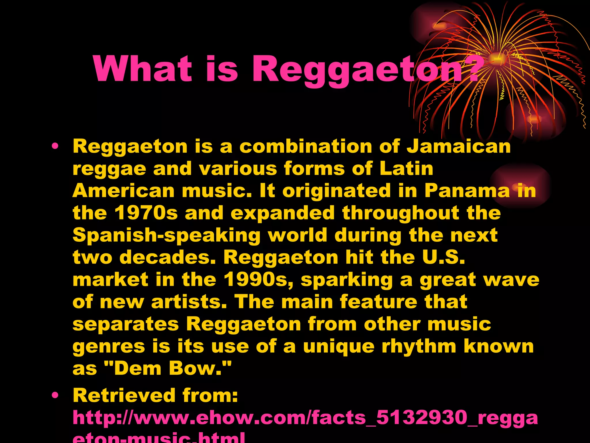 The origin of reggaeton | PPT