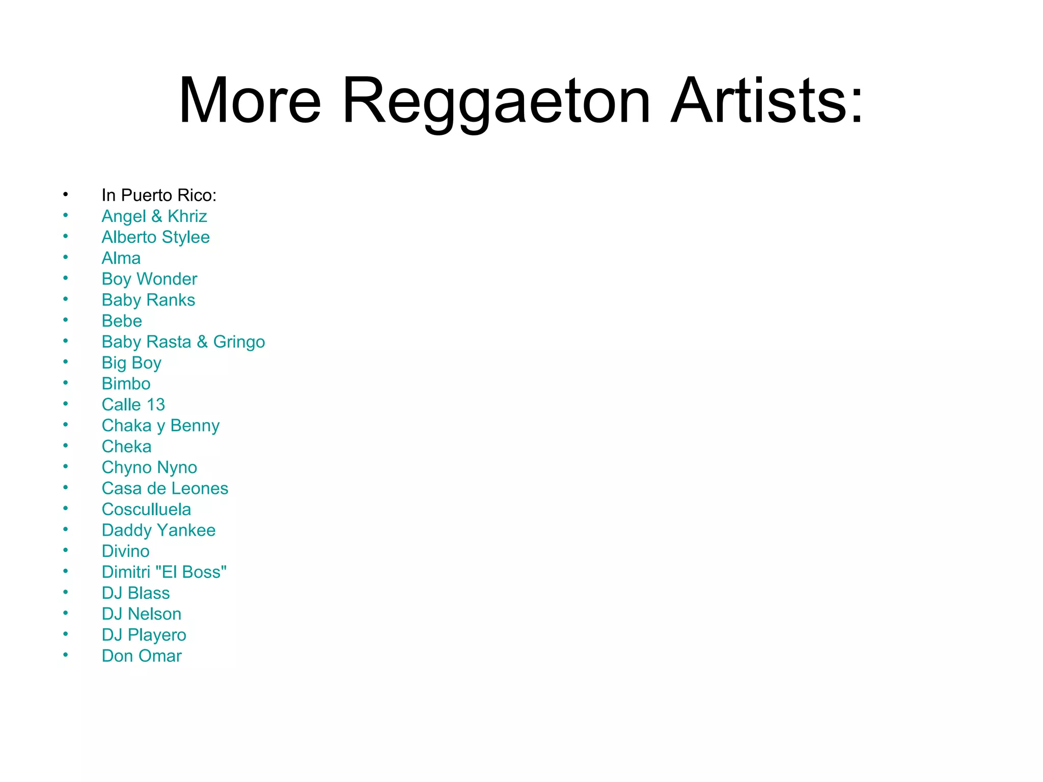 The origin of reggaeton | PPT | Reggae | Music
