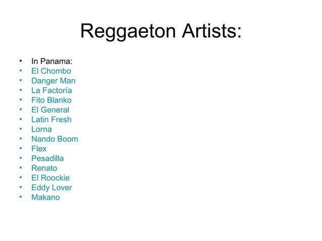 The origin of reggaeton | PPT | Reggae | Music