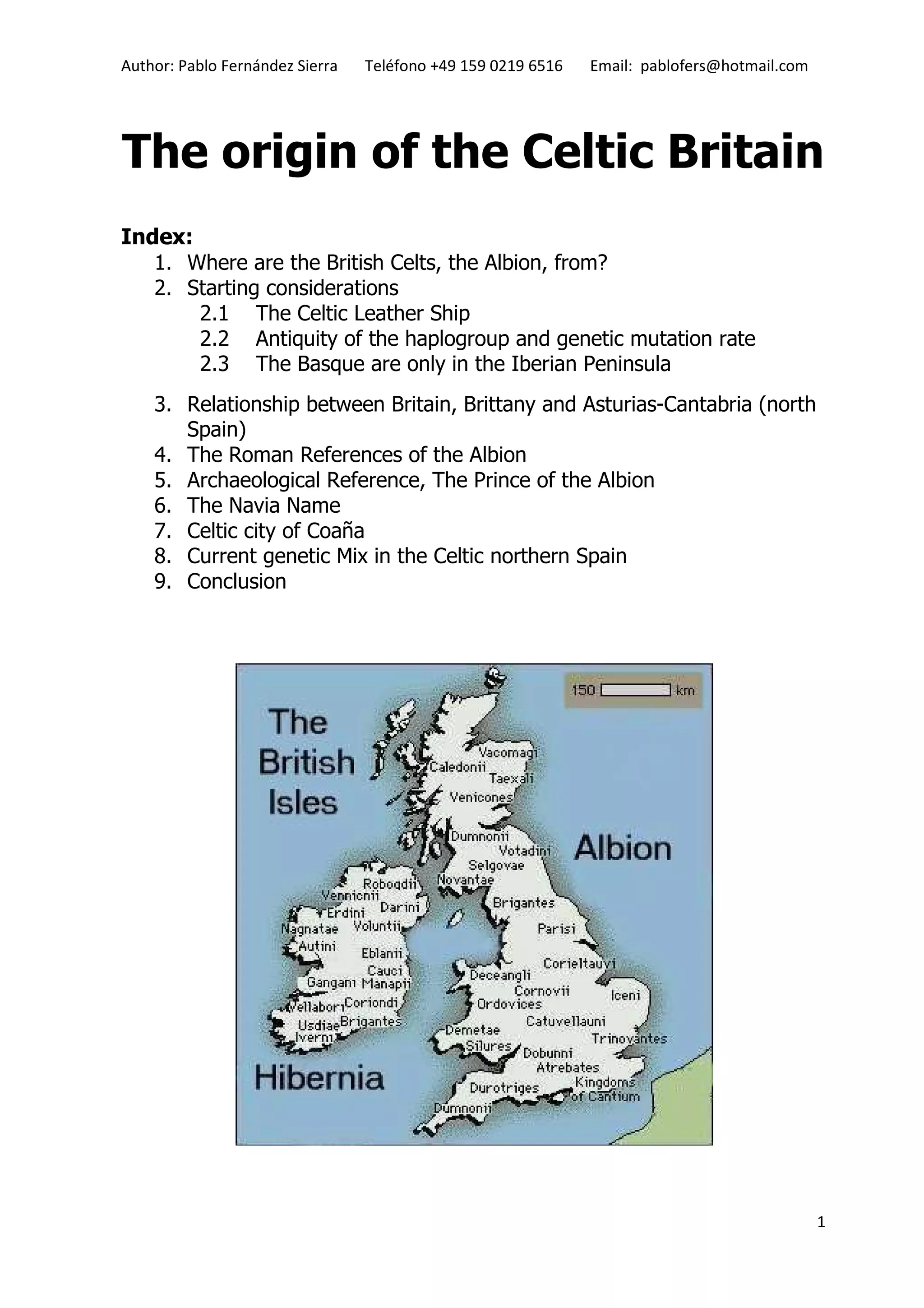 The origin of the British - The Celts | PDF