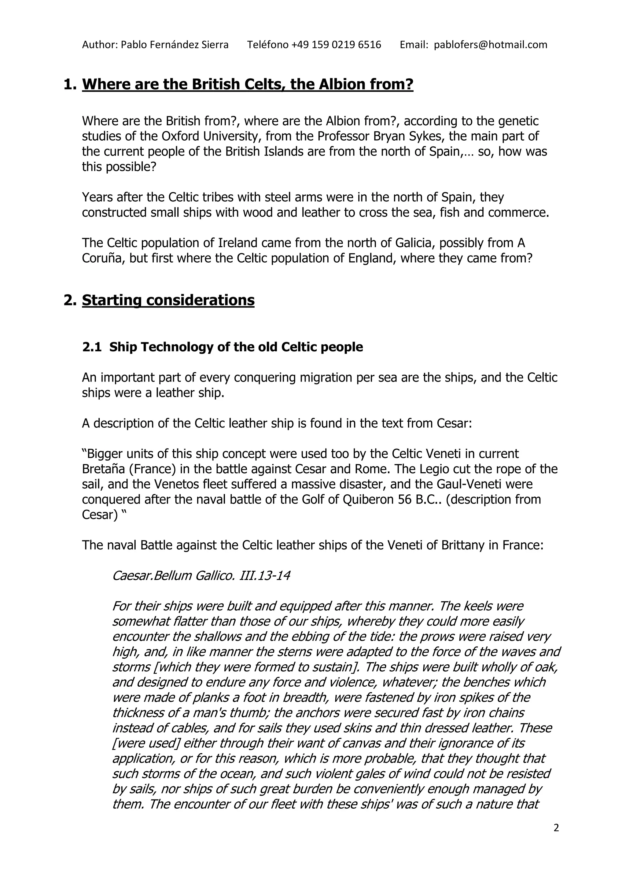 The origin of the British - The Celts | PDF