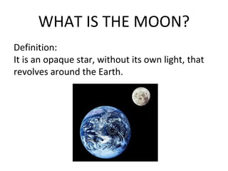 The origin of the moon | PPTX