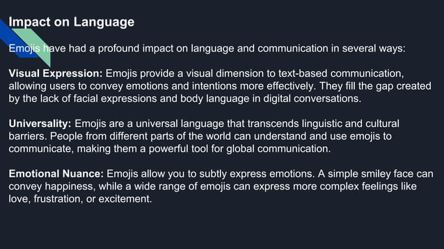 The Origins and Evolution of Emojis and Their Impact on Language | PPTX ...