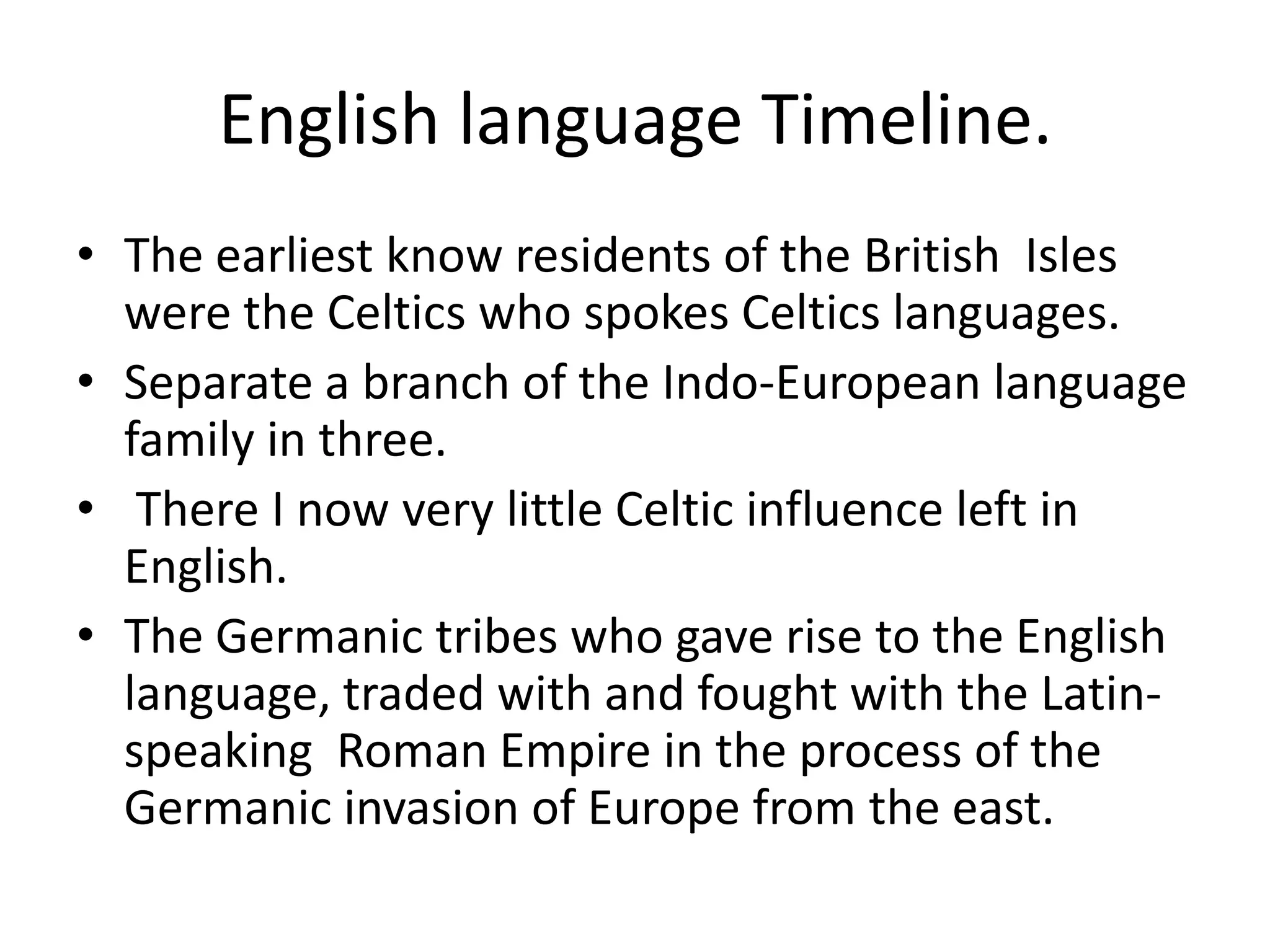 The origins and the old english | PPT