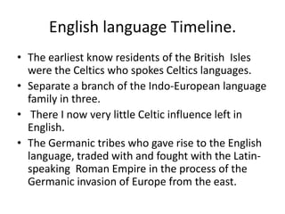 The origins and the old english | PPT