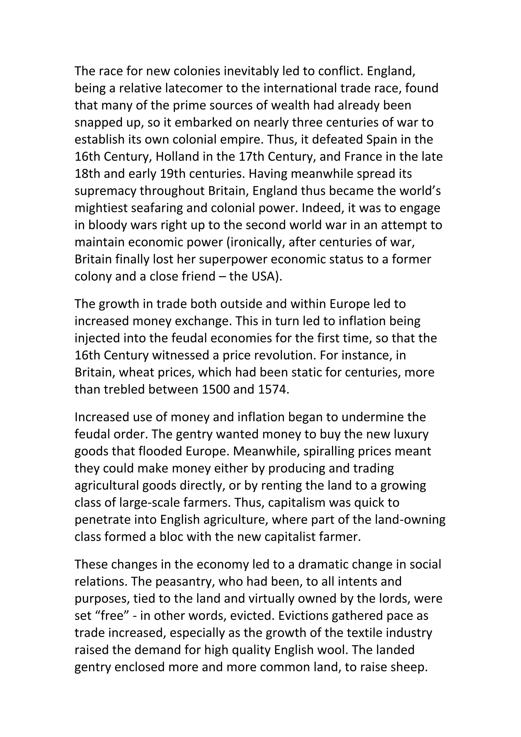 The Origins of Capitalism and its Connection with the Industrial ...