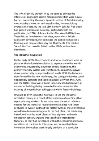 The Origins of Capitalism and its Connection with the Industrial ...