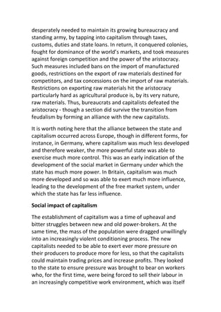 The Origins of Capitalism and its Connection with the Industrial ...