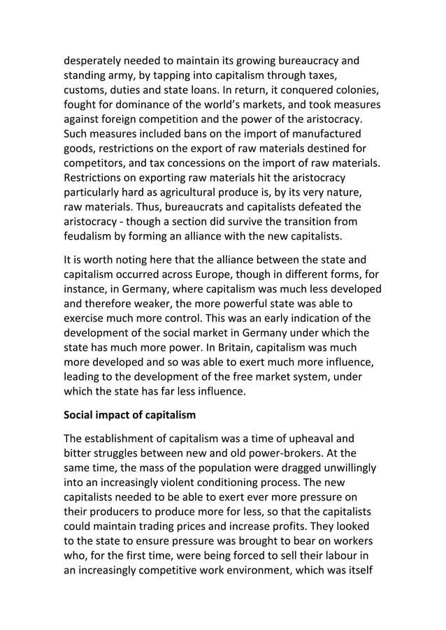 The Origins of Capitalism and its Connection with the Industrial ...