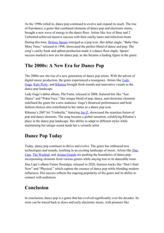 The Origins of Dance Pop Who Invented the Genre.docx