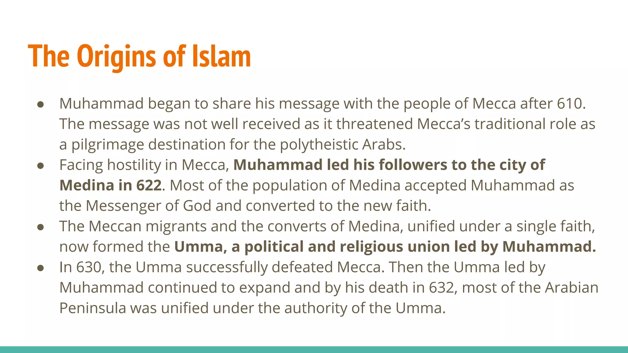 The origins of islam sswh5ab | PPTX