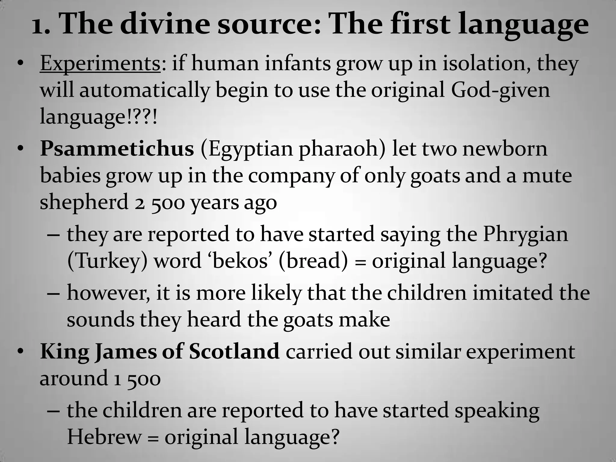 The origins of language | PPTX