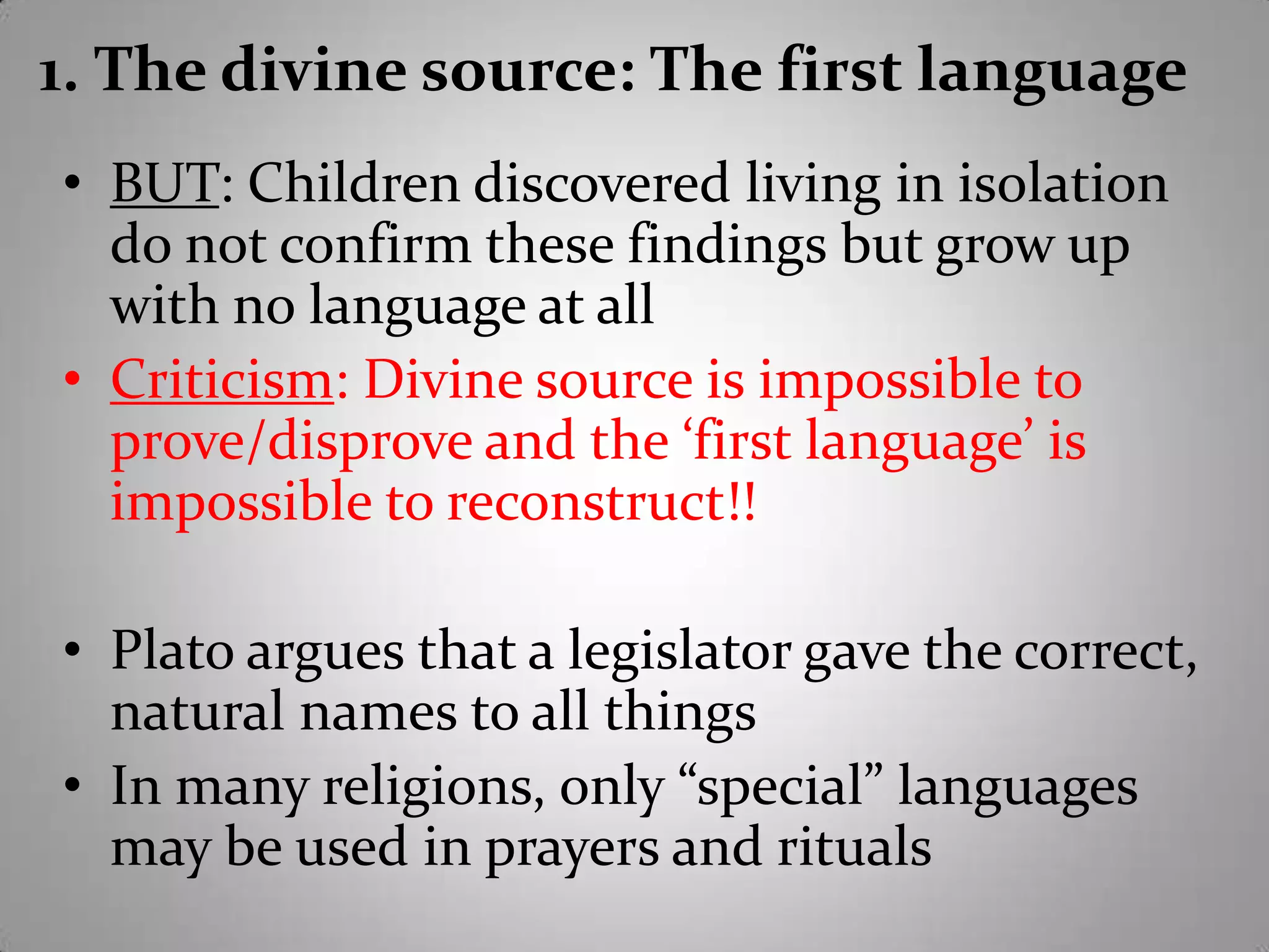 The origins of language | PPTX