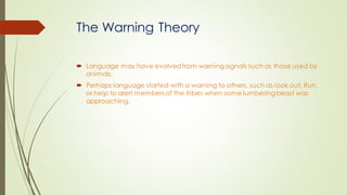 The Origins Of Language and the types of language speakon | PDF