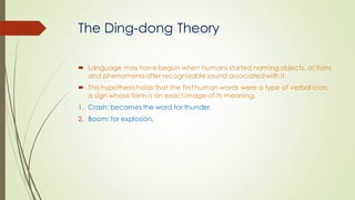 The Origins Of Language and the types of language speakon | PDF | Science
