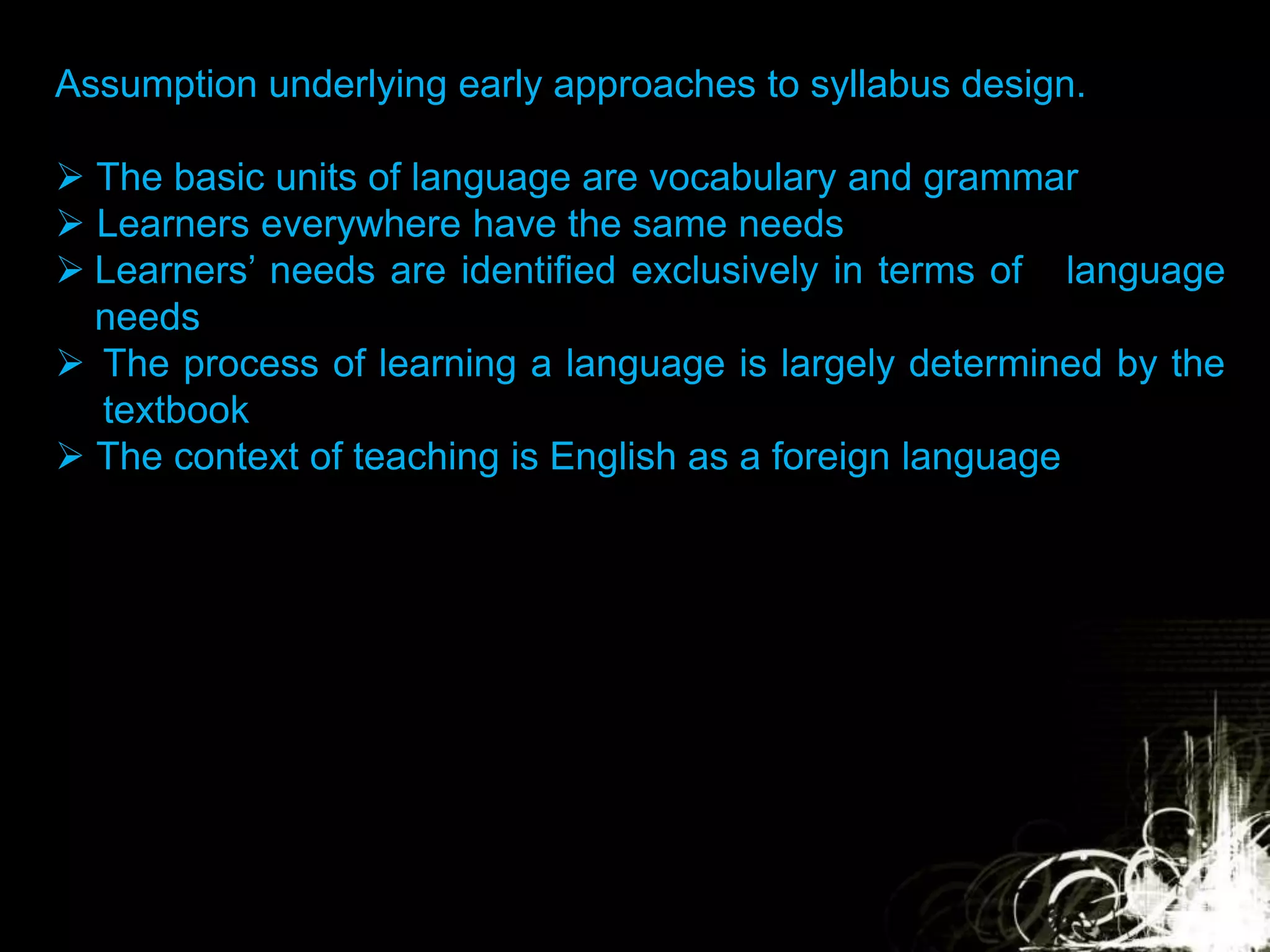 The origins of language curriculum development (Presentase) | PPTX
