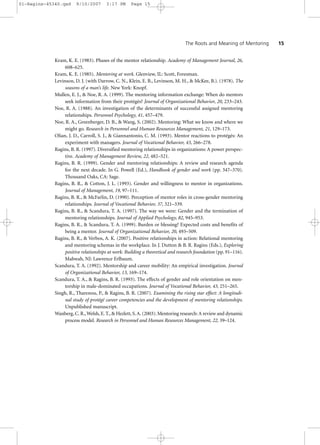 The Roots & Meaning of Mentoring by Belle Rose Ragins & Kathy E. Kram | PDF