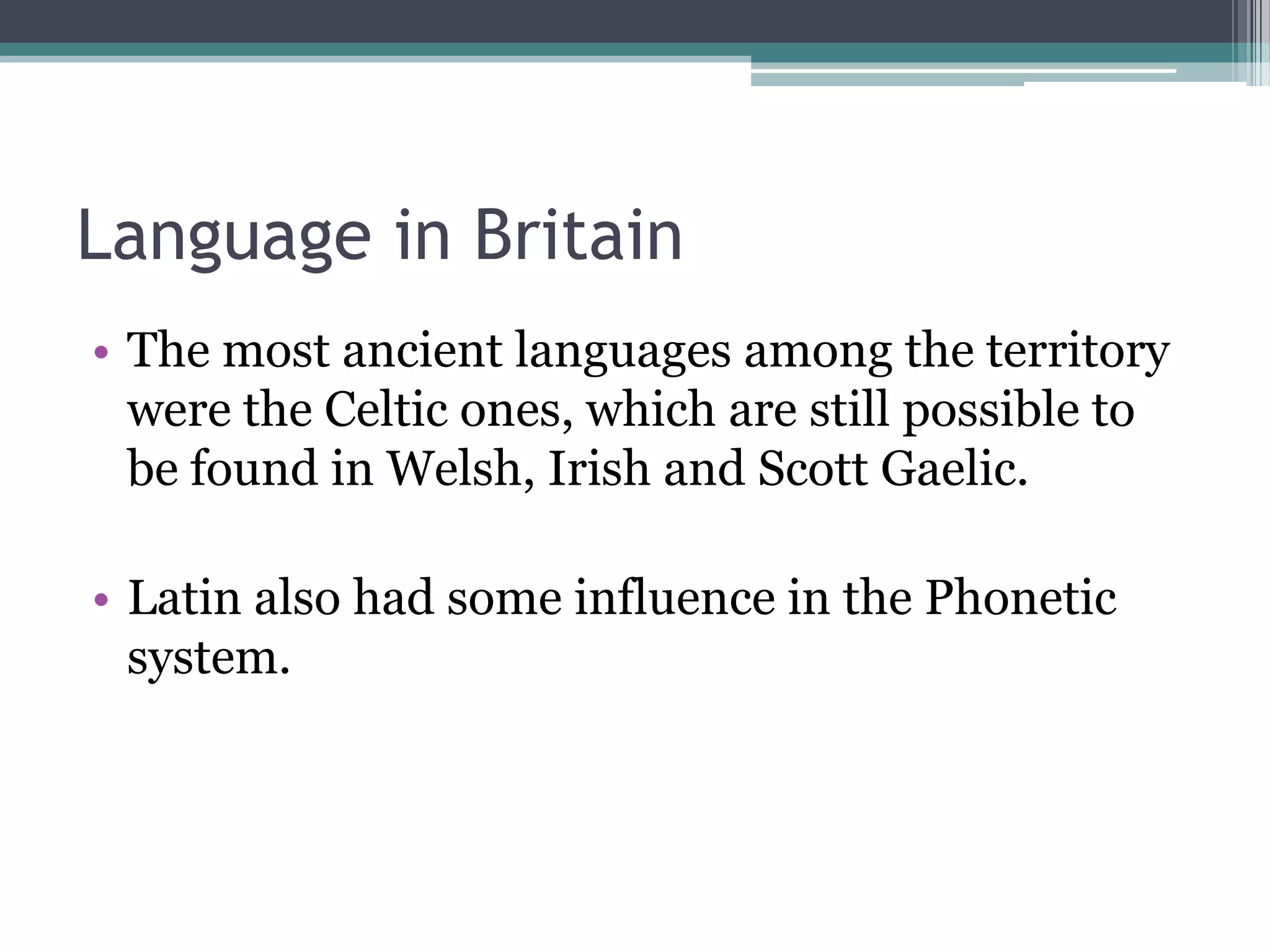 The origins of the english language | PPTX