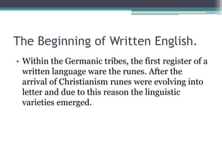 The origins of the english language | PPTX | Genealogy and Ancestry ...