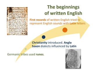 The origins of the English language | PPTX