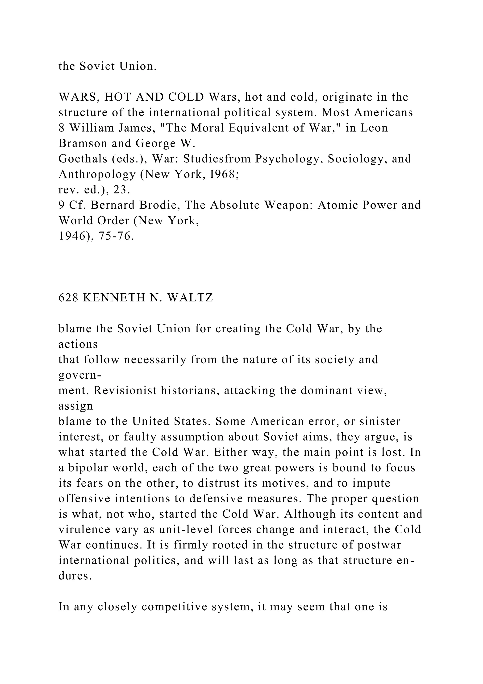 The Origins of War in Neorealist TheoryAuthor(s) Kenneth N..docx