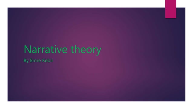 Narrative theory | PPT