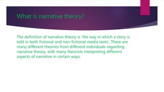 Narrative theory | PPT