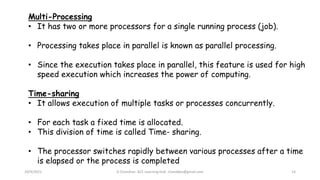Theoritical concept of operating system | PPTX