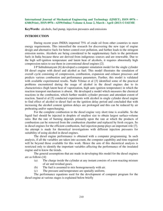 Theoritical investigations of injection pressure in a four stroke di ...