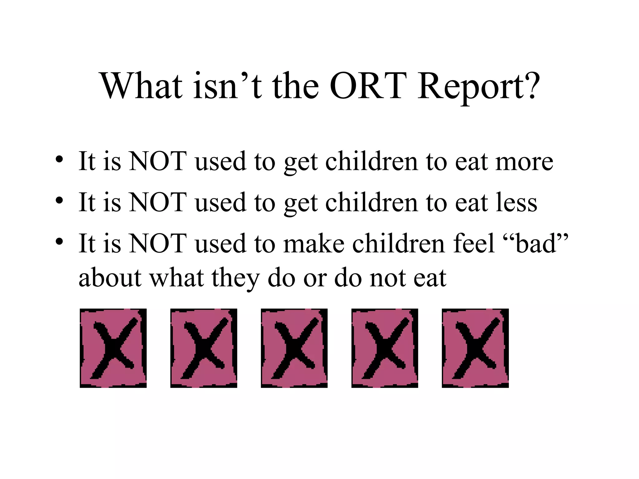 The ort report | PPT | Food & Drink