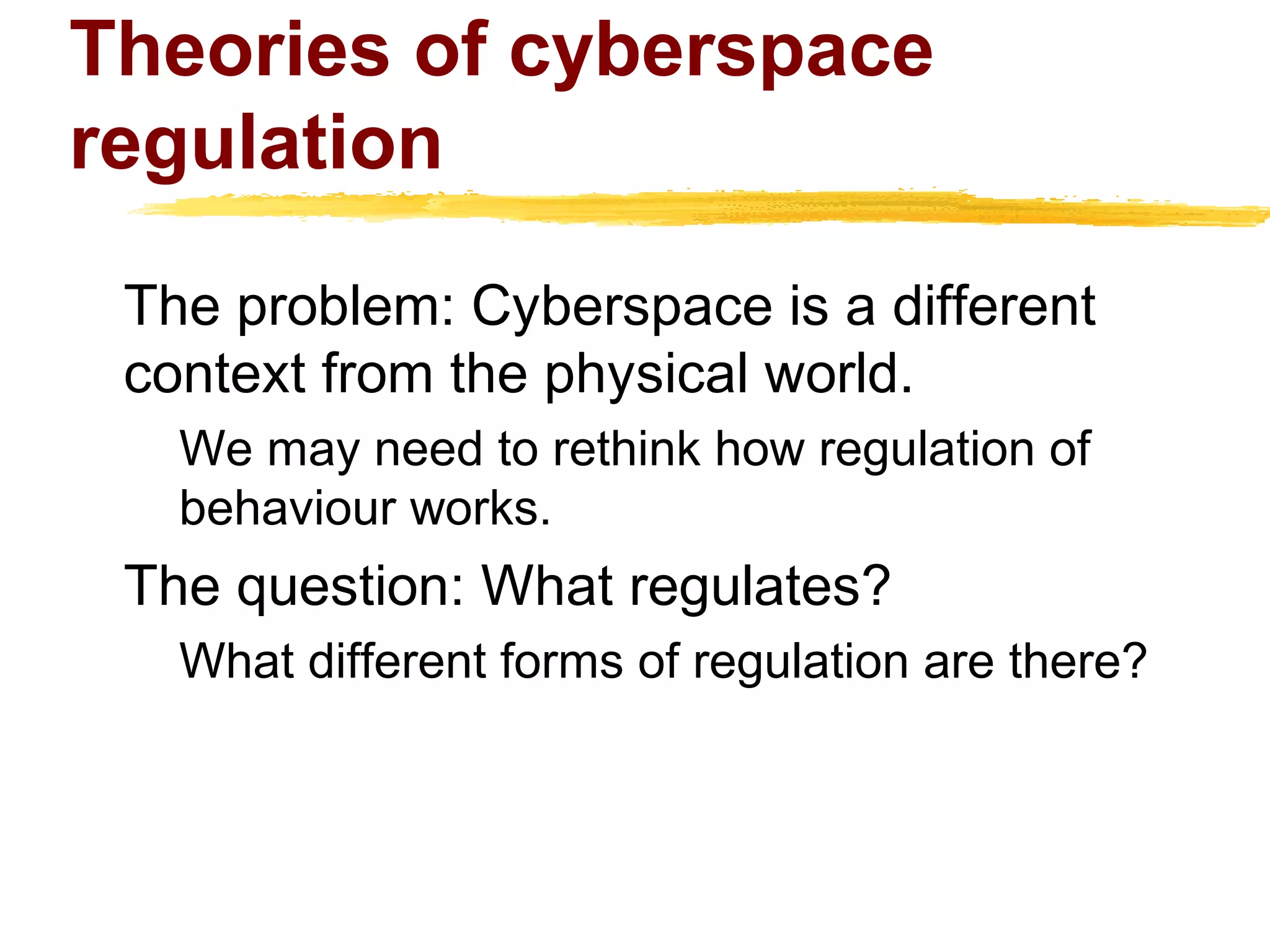 Theory Cyberspace | PPT